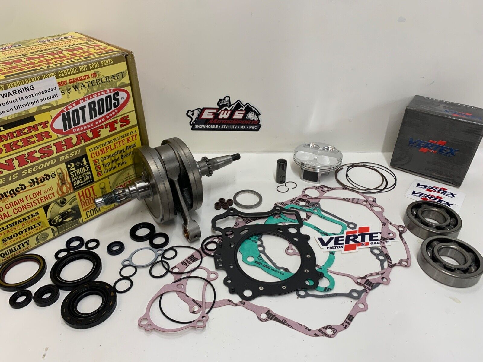 YAMAHA YZ 450F ENGINE REBUILD KIT HOT RODS CRANKSHAFT, VERTEX PISTON 2 ...