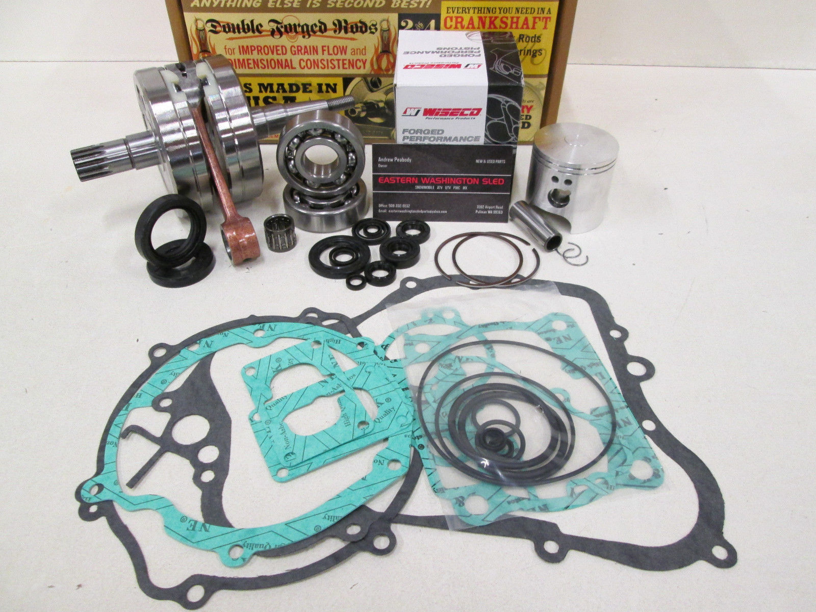 KAWASAKI KX 100 ENGINE REBUILD 2MM STROKER CRANKSHAFT, PISTON, GASKETS ...