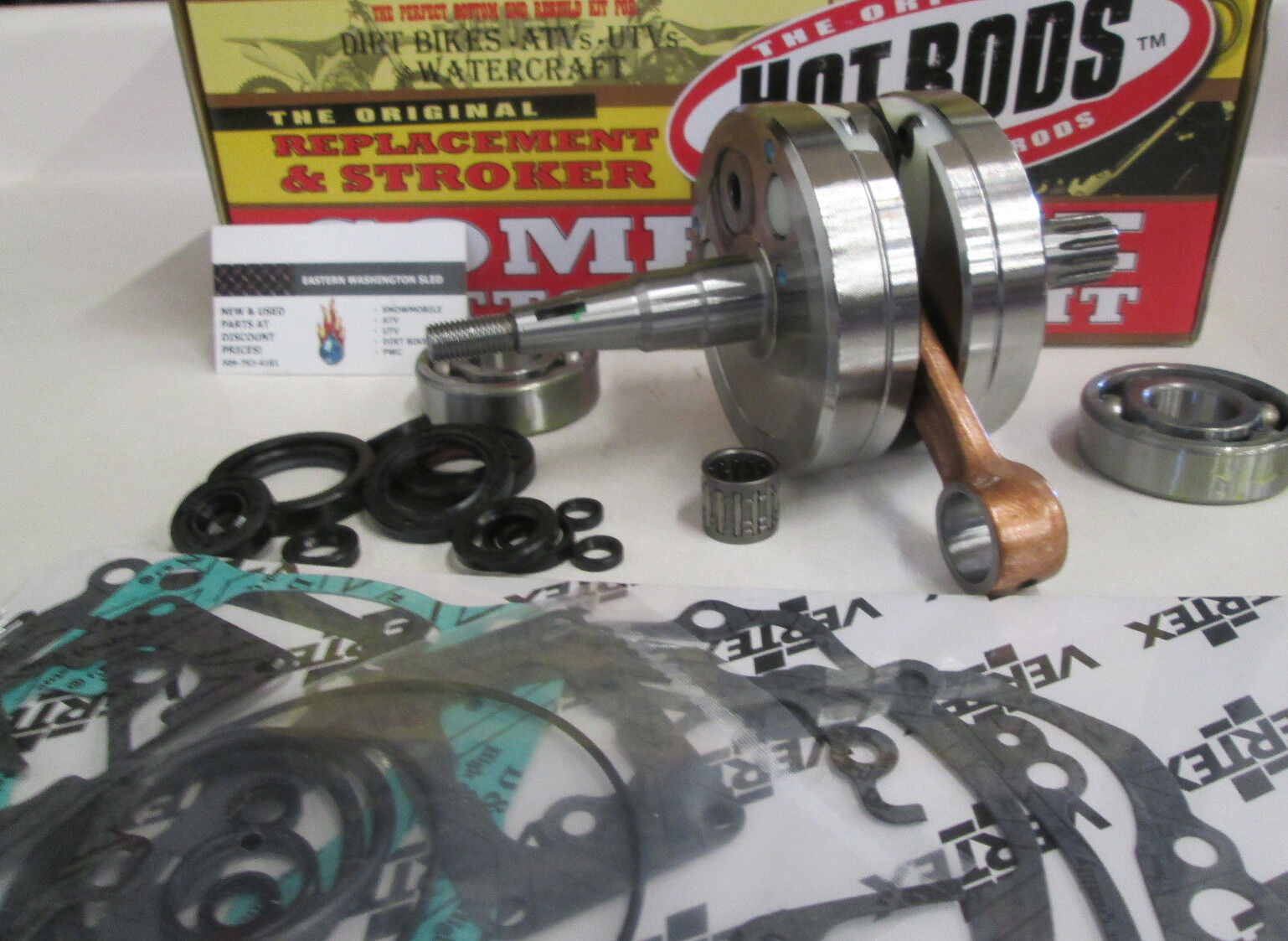 KAWASAKI KX 80/100 HOT RODS CRANKSHAFT BOTTOM END REBUILD 1998-2000 ...