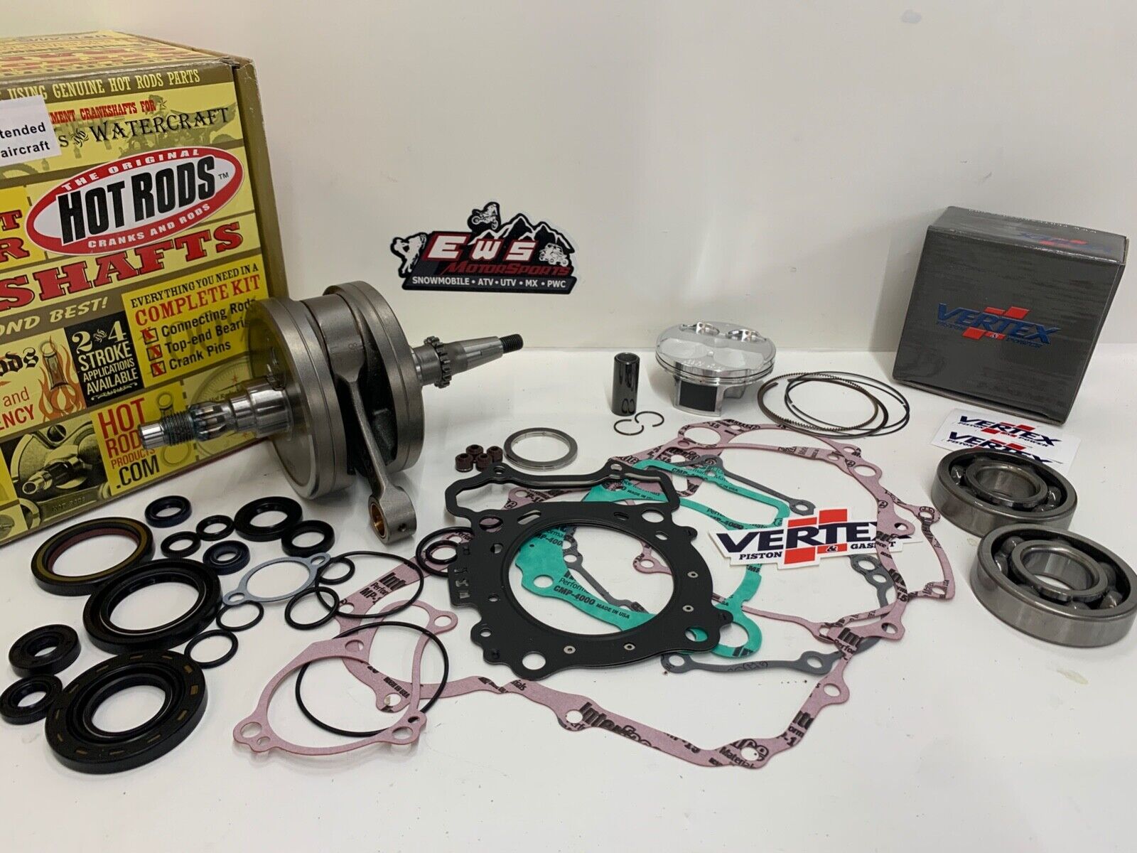 HONDA CRF 250R ENGINE REBUILD KIT, VERTEX PISTON, HOT RODS CRANKSHAFT ...