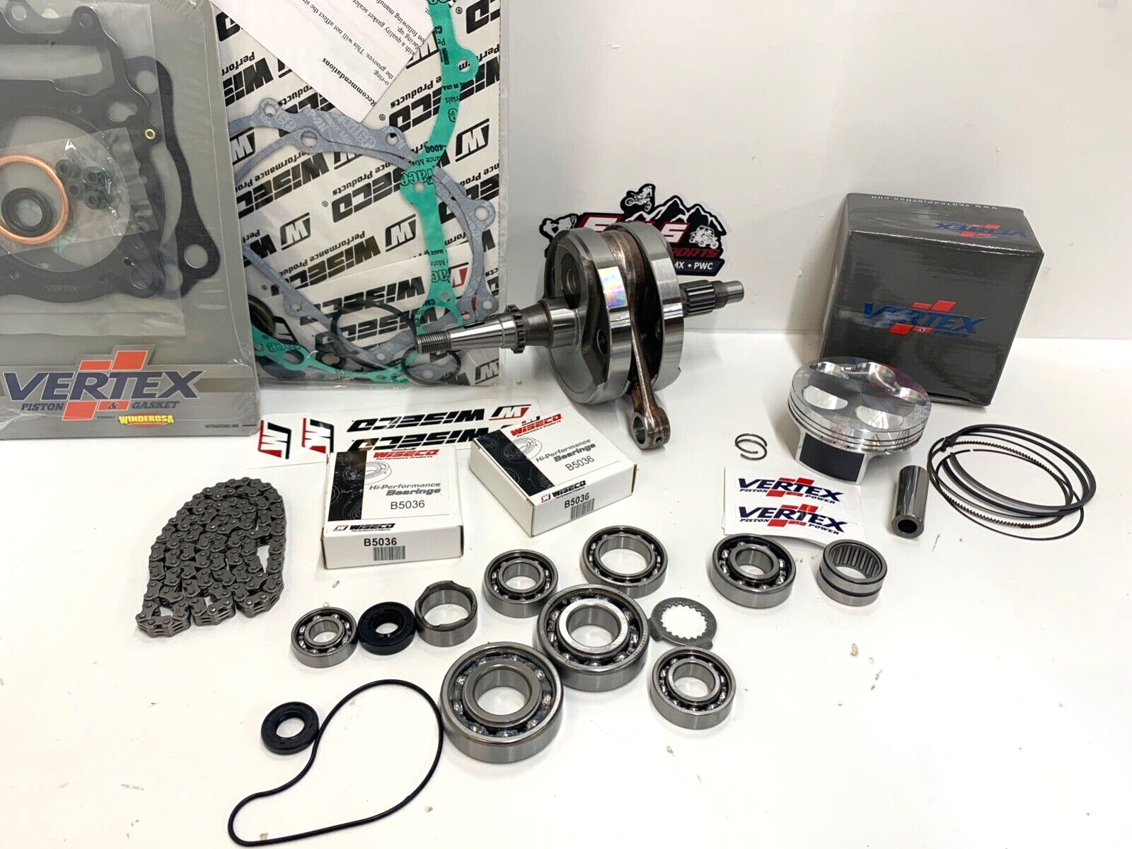 YAMAHA YZ 250F ENGINE REBUILD WISECO CRANKSHAFT, VERTEX PISTON 2005-20 ...